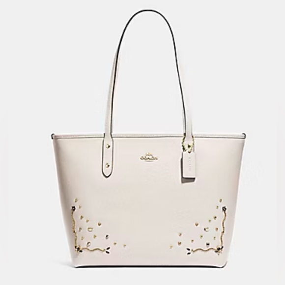 Coach | Bags | Coach City Zip Tote With Stardust Crystal Rivets | Poshmark